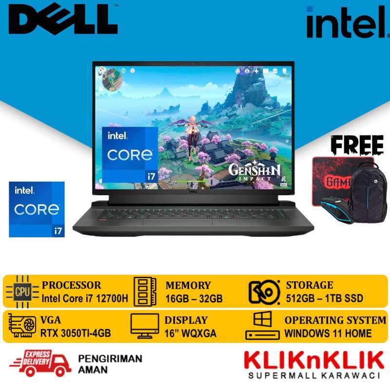 Jual Dell Gaming G16 7620 I7 12700H 32Gb 1Tb Ssd Rtx 3050Ti 16 Wqhd 165Hz - 32GB/512GB di Seller ...