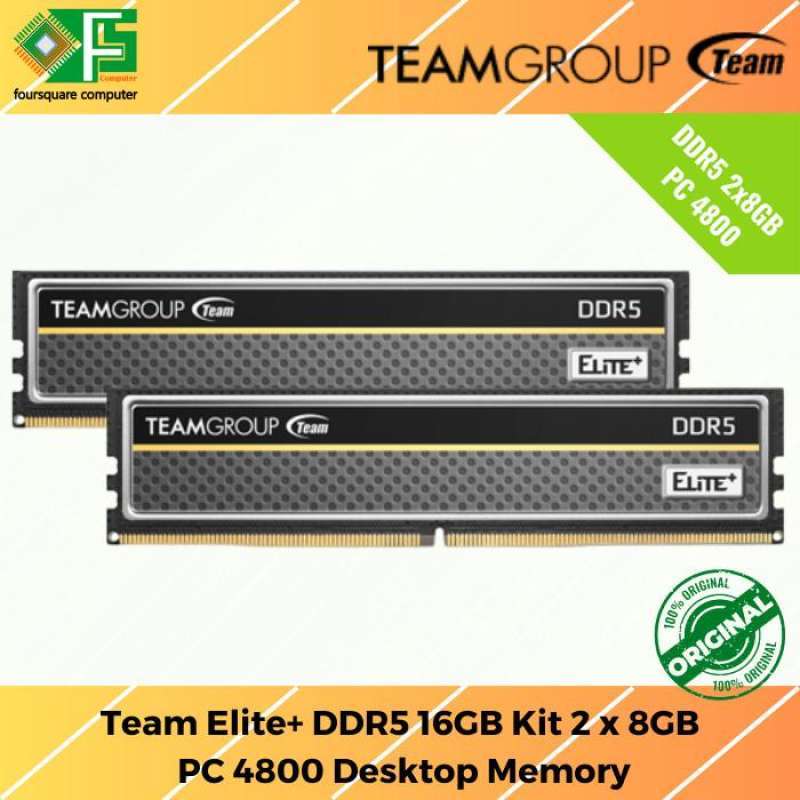 Jual Ram Team Elite Plus DDR5 16GB Kit 2x8GB PC 4800 Mhz Memory Dekstop ...