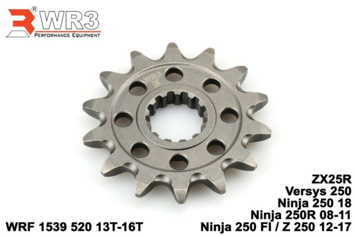 Jual Gear Depan Wr3 Ukuran 14t - 15t Kawasaki Ninja 250fi Old New Zx25r ...