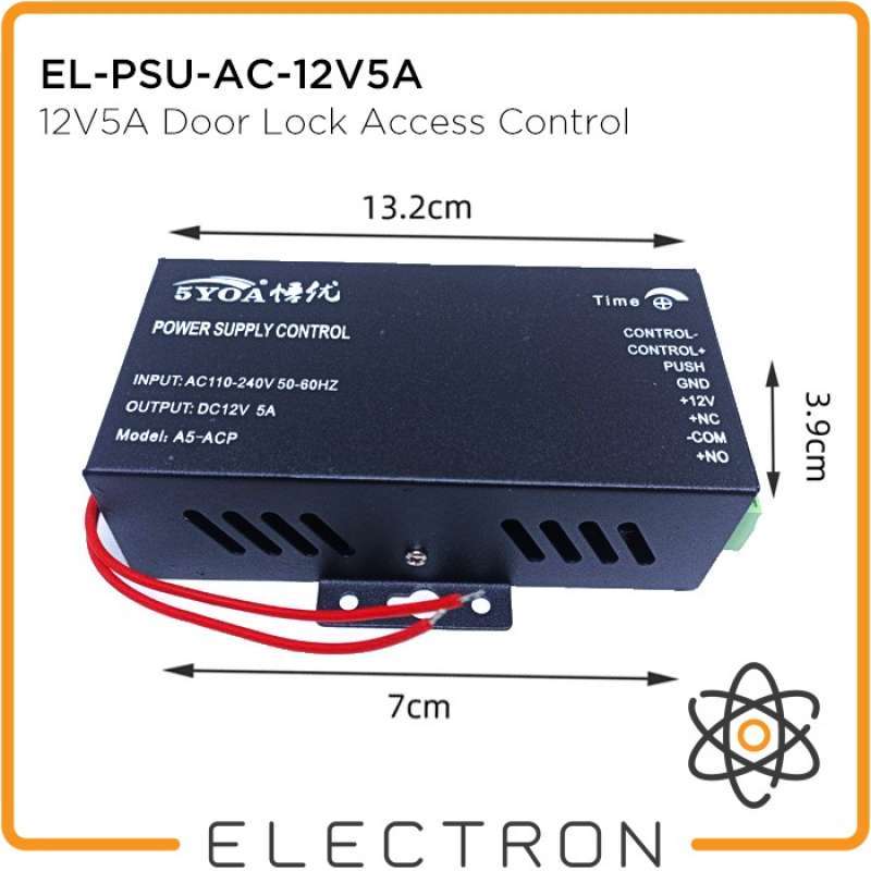 Promo EL-PSU-AC-12V5A Power Supply Door Lock Access Control Kunci Pintu 60W Diskon 28% di Seller ...