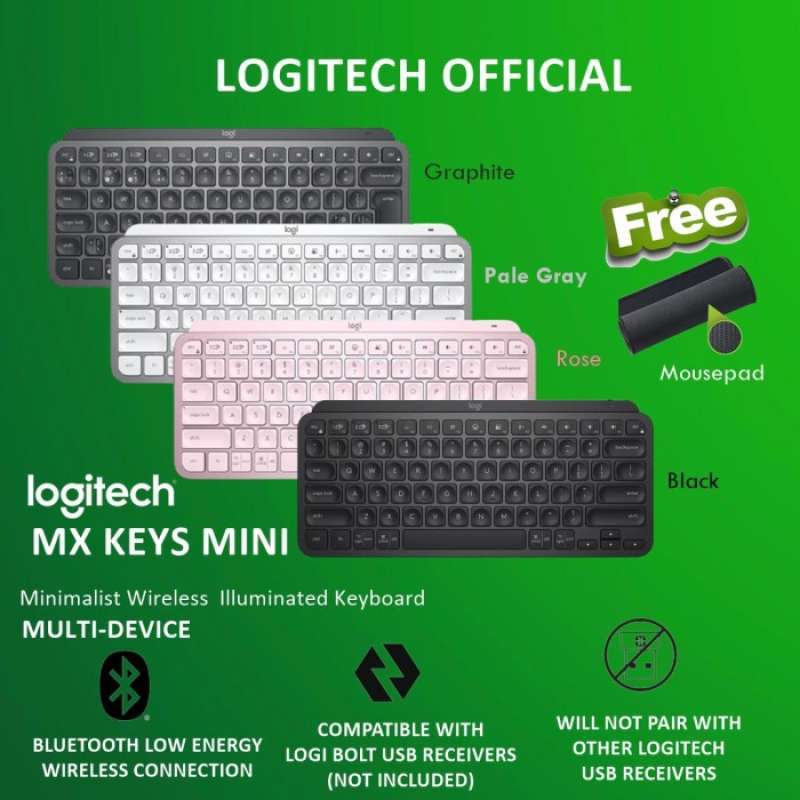Promo Logitech MX Keys Mini Wireless Illuminated Keyboard Bluetooth ...