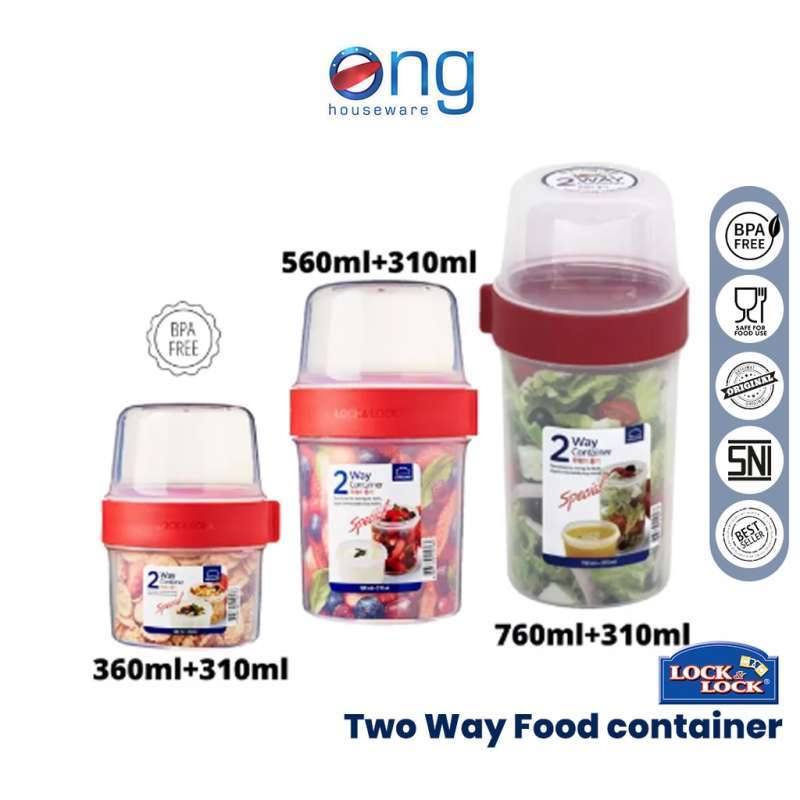 Promo Locknlock Two Way Container Wadah Tempat Bekal Makan Dua Sisi Korean 150ml 310ml 330ml ...