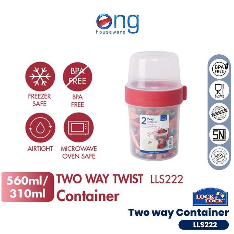 Promo Locknlock Two Way Container Wadah Tempat Bekal Makan Dua Sisi Korean 150ml 310ml 330ml ...