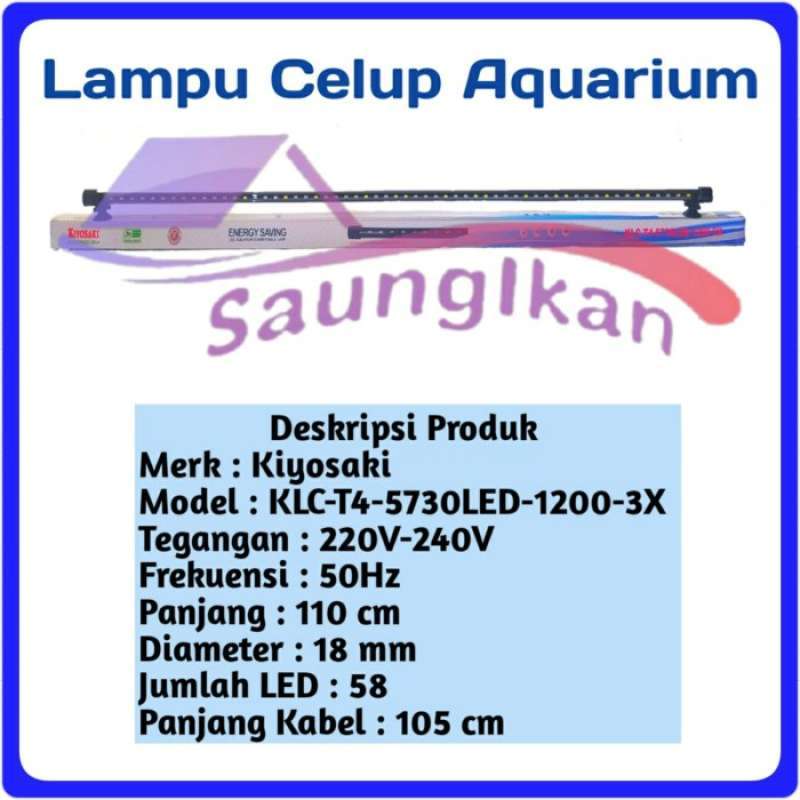 Promo Lampu Celup Led Aquarium Kiyosaki Klc 1200 120 Cm Mode 3 Warna Cahaya Diskon 33% Di Seller ...