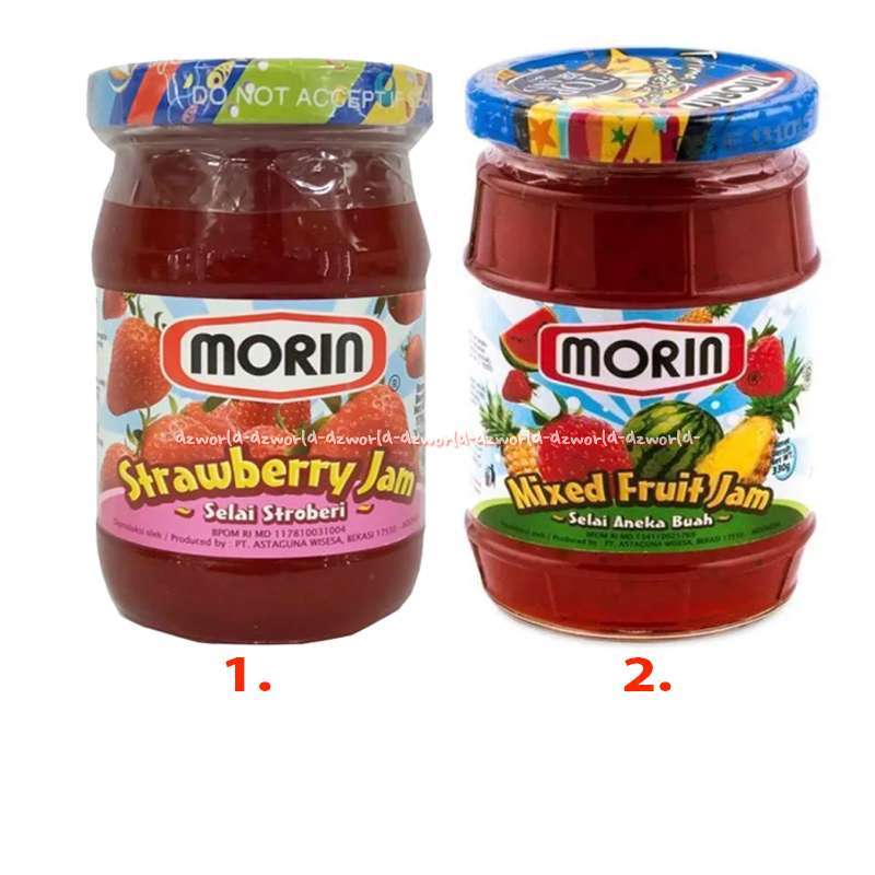 Jual Morin 450gr Selai Strawberry Jam Mixed Fruit Kaya Spread Kemasan ...