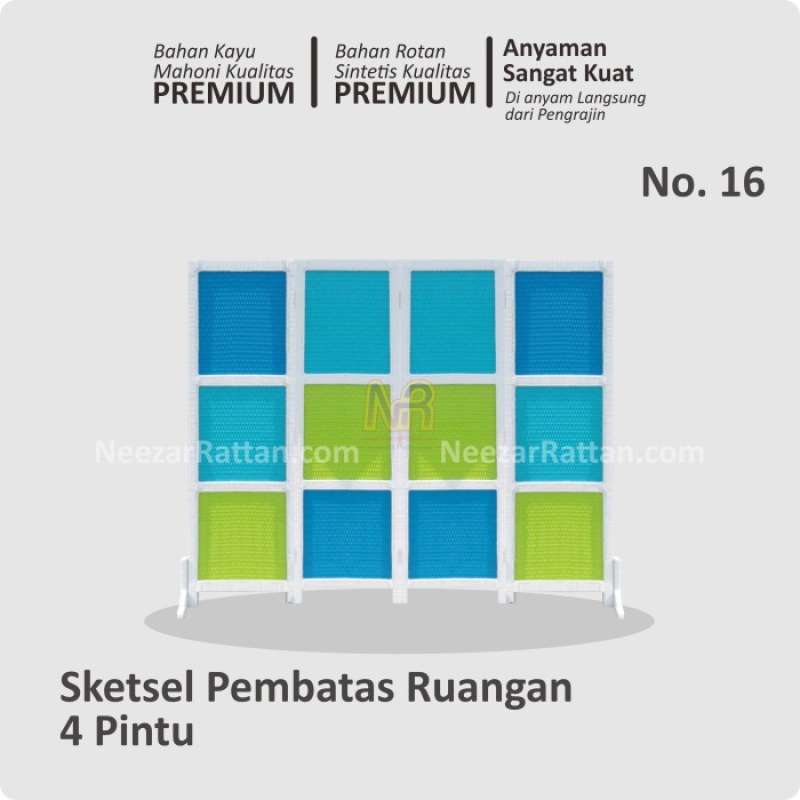 Promo Sketsel Partisi Pembatas Penyekat Ruangan No 16, 4 Pintu Diskon ...
