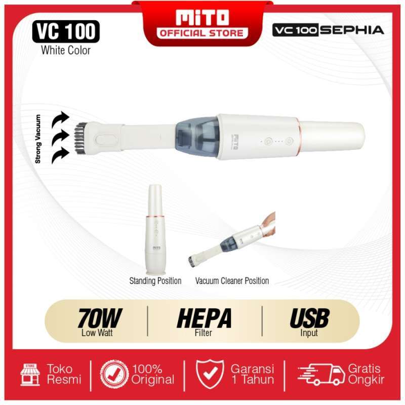 Promo Mito Vacuum Cleaer Vc 100 Spehia 2in1 Cordless Hepa Filter ...