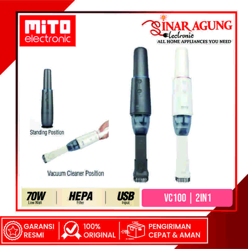 Promo Mito Vacuum Cleaer Vc 100 Spehia 2in1 Cordless Hepa Filter ...