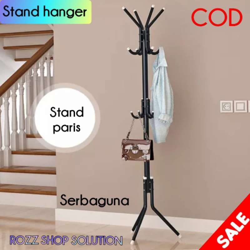 Promo Stand Hanger / Gantungan Tiang Berdiri / Topi Baju Tas Jaket ...
