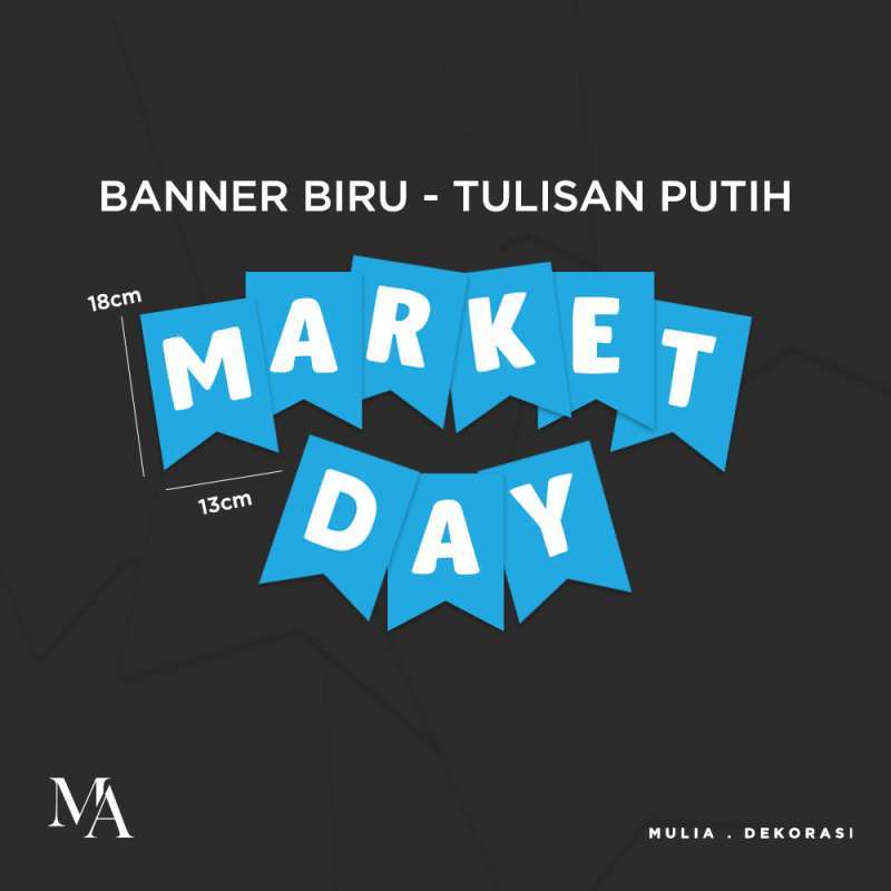 Jual Bunting Flag Pastel Banner Market Day Custom Rainbow Polos Art ...