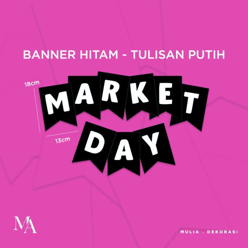 Jual Bunting Flag Pastel Banner Market Day Custom Rainbow Polos Art ...