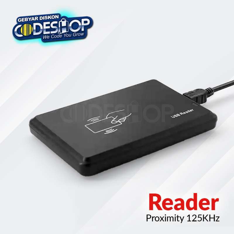 Jual Rfid Reader 125khz Proximity Card Tag Plug N Play USB Em4100 ...