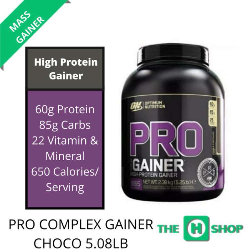 Promo Optimum Nutrition Pro Complex Mass Gainer Chocolate 5.08lb -100% ...
