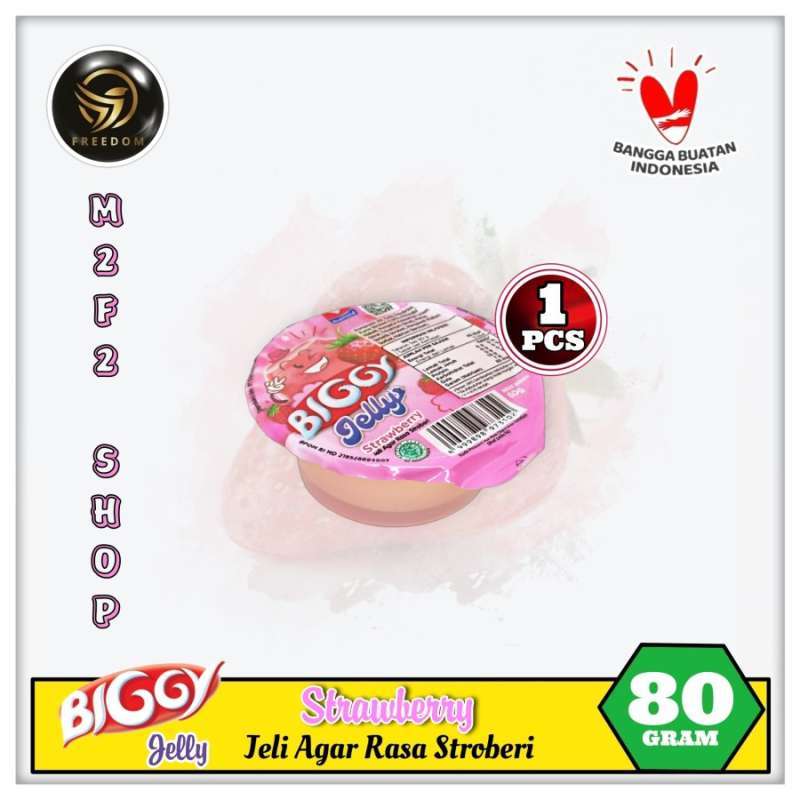 Promo Diamond Biggy Jelly Strawberry | Jeli Agar Rasa Stroberi - 80 Gr ...