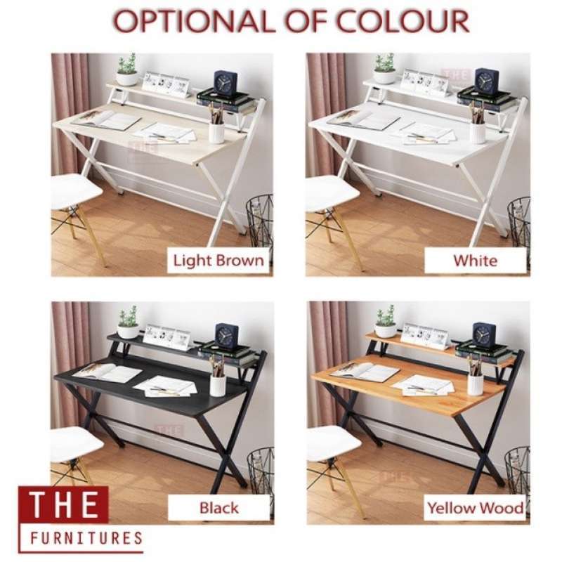 Jual Meja Belajar Minimalis Lipat Portable Meja Kerja Lipat Besi ...