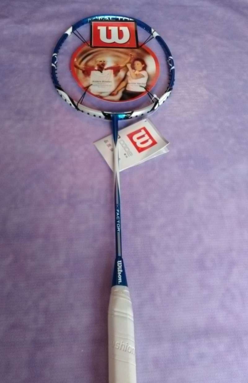 Promo Raket Badminton Wilson K-faktor Full Carbon Free Tas & Grip 28lbs ...