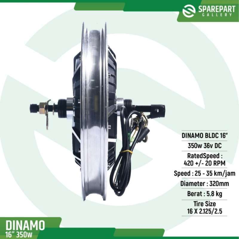 Promo Dinamo Bldc 16Inch 36V350W Ring 16 Sepeda Listrik Motor Bldc ...