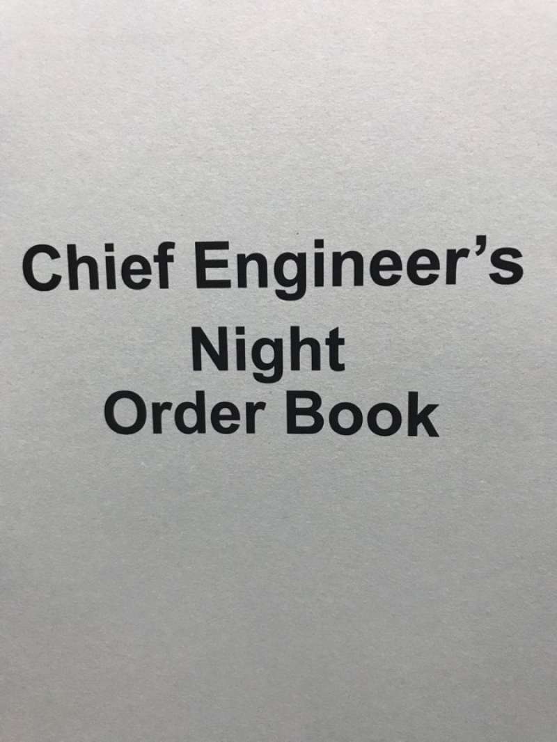 Promo Chief Engineer Night Order Book Logbook - Buku Import Log Kapal Diskon 23% Di Seller Faika ...