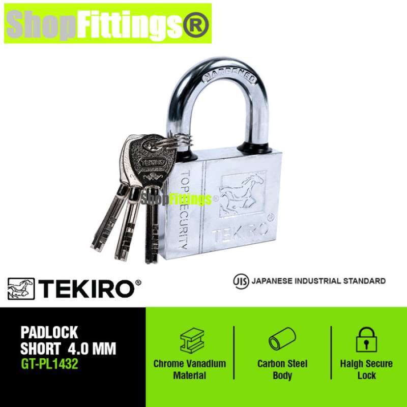 Promo TEKIRO GEMBOK LEHER PENDEK SECURITY KEY PADLOCK PILIH UK 40 50 60 ...