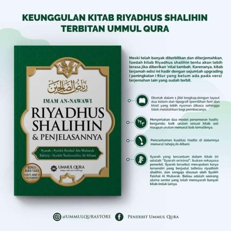 Promo Kitab Riyadhus Shalihin dan Penjelasan nya- Original Diskon 27% di Seller Onic Shop ...