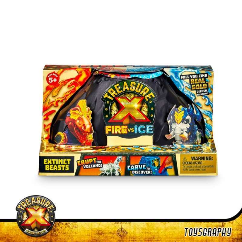 Promo Treasure X Series 4 Fire Vs Ice Hunter Pack Extinct Beasts Dino ...