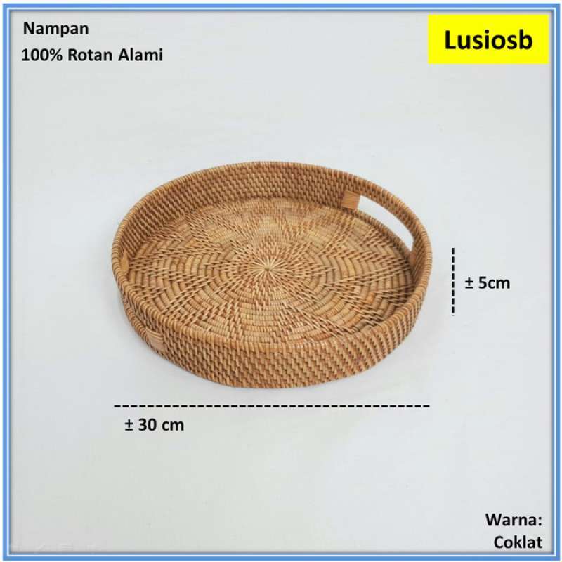 Promo Alas Rotan / Nampan Rotan / Alas Piring / Rattan Placemat / Tray ...