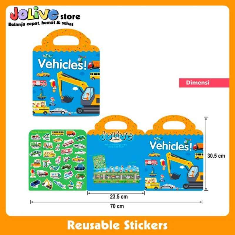 Promo Buku Stiker Aktivitas Anak Edukatif Diy Reusable Sticker Book ...