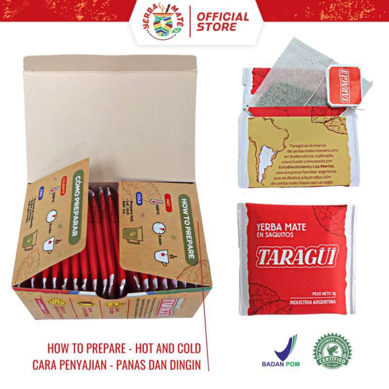 Promo Taragui Yerba Mate Tea Bags 60g X 2 | Teh Celup Botanikal ...