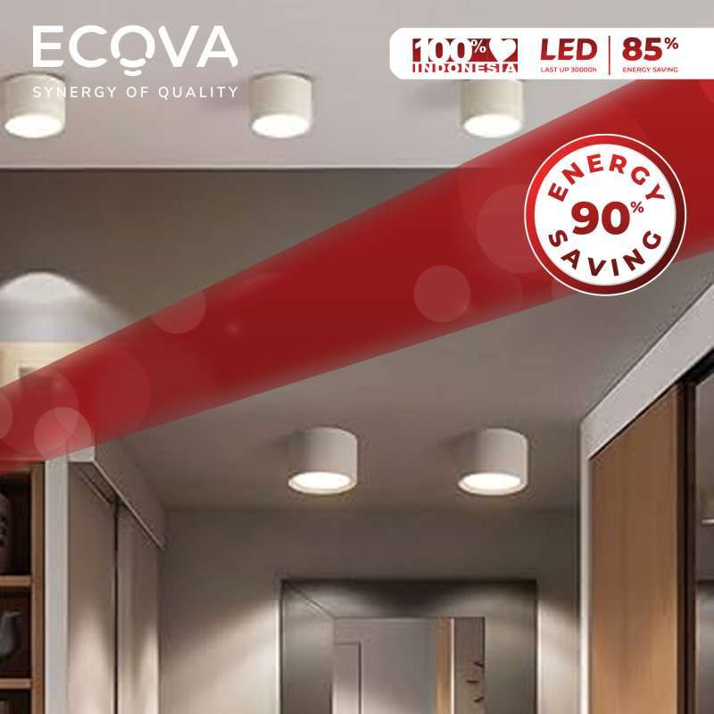 Promo ECOVA Lampu LED Spotlight COB Outbow WHITE Dekoratif Terang Hemat ...