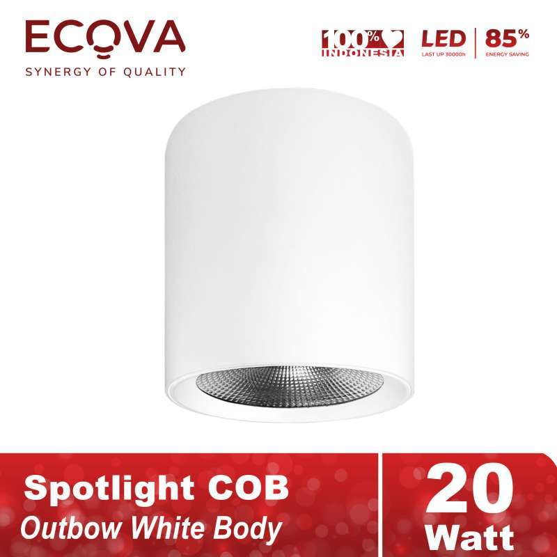 Promo ECOVA Lampu LED Spotlight COB Outbow WHITE Dekoratif Terang Hemat ...