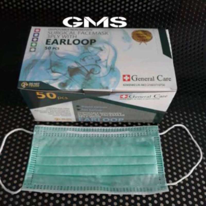 Jual Masker 3 Ply Karet / Earloop General Care Per Box Isi 50 Pcs Di ...