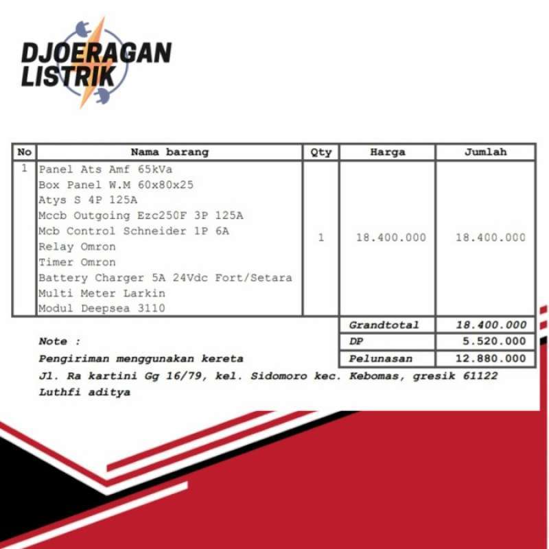 Promo Panel Ats Amf 125a 65kva 65 Kva Modul Deepsea 3110 Diskon 23% Di ...