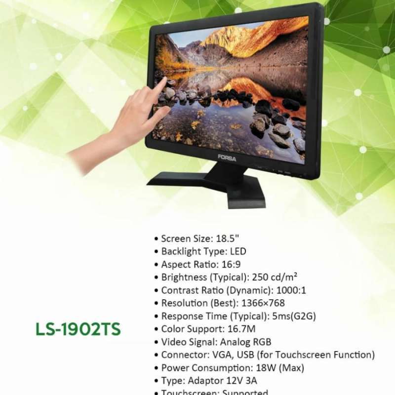 Jual Monitor Forsa LS-1902TS 19 Inch Touchscreen Garansi 1 Tahun ...