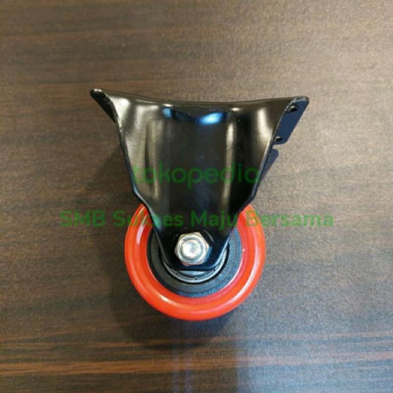 Promo Roda PU ball bearing 2 inch Fix kapasitas 50 kg Diskon 23% di ...