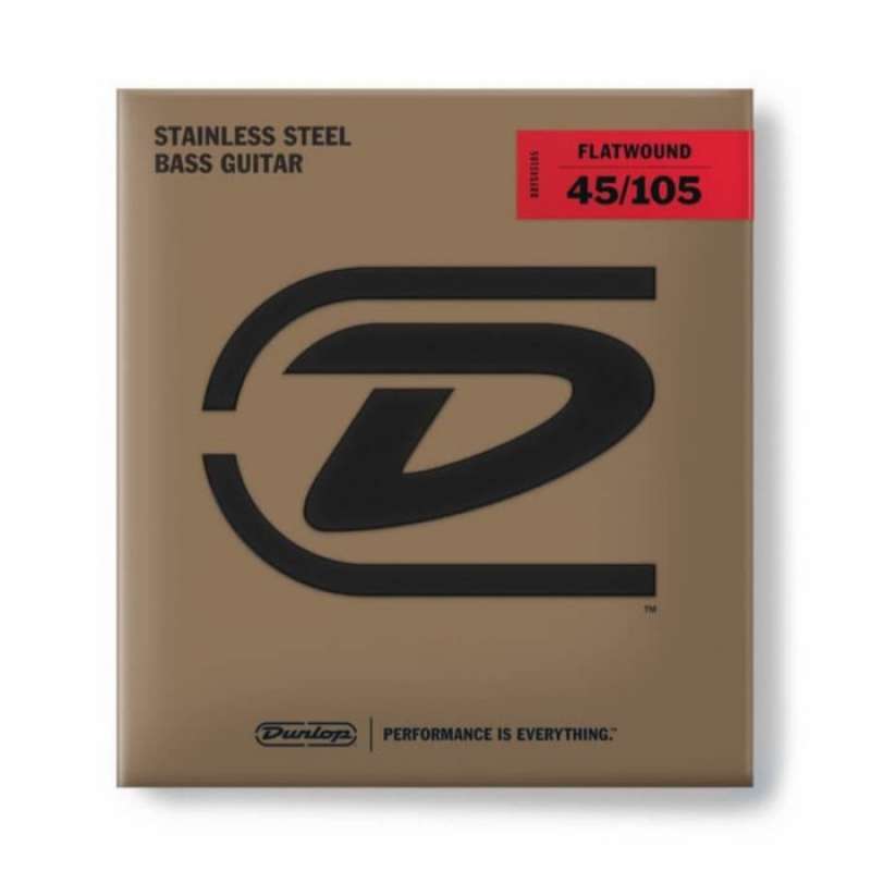 Promo senar Bass jim dunlop FLATWOUND DBFS 45105 4 string stenless ...