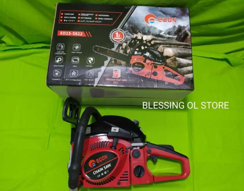 Promo Mesin Chainsaw 22 Inch Edon 2 Tak Gergaji Potong Kayu Pohon Chain Saw Diskon 27% Di Seller ...