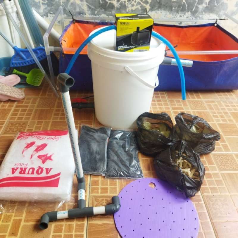 Promo ember bio filter kolam ikan lobster kura-kura paketkomplitmesin ...