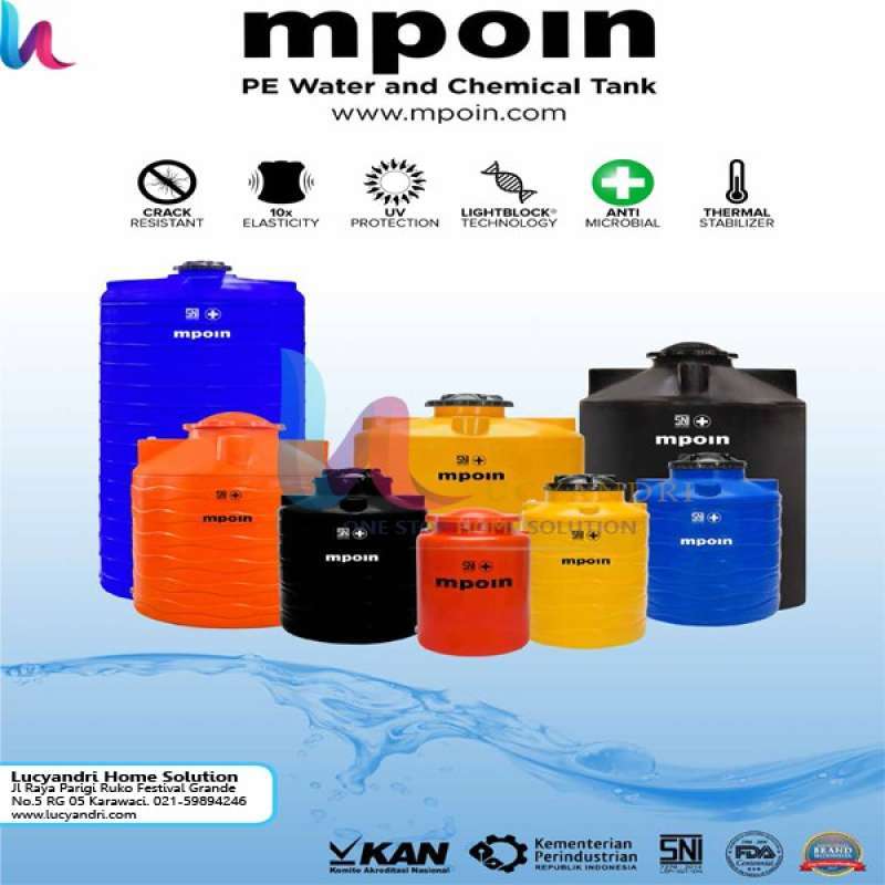 Jual Tangki Air MPOIN PLUS 550 Wave Toren Tandon 550 Liter di Seller ...
