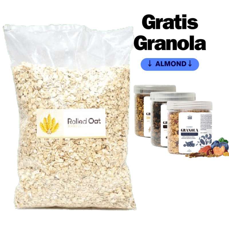 Promo Oatmeal Instan Diet 1kg Rendah Gula Kalori Gandum Premium Gratis ...