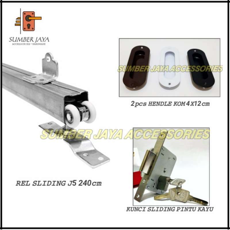 Promo Rel Sliding J5 240 Cm Paket Pintu Geser Lengkap Untuk Pintu Kayu ...