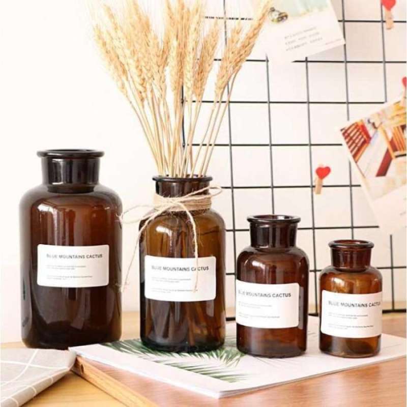 Jual Vas Bunga Botol Kaca Aesthetic Bottle Vases Flower Pot EN549 Ckt ...