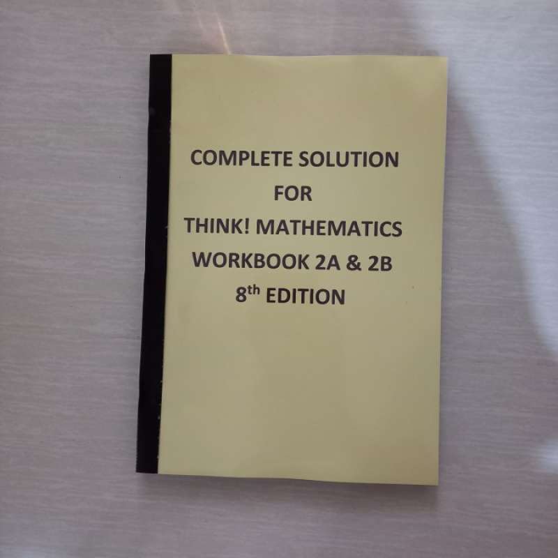 Promo Solution For Think! Mathematics Workbook 2a & 2b Diskon 23% Di ...