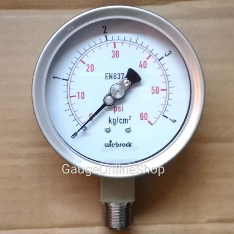 Promo Pressure Gauge Model Raket 4 x 4 kg/cm2 ALL SS HC Wiebrock Diskon 23% di Seller Gamora ...