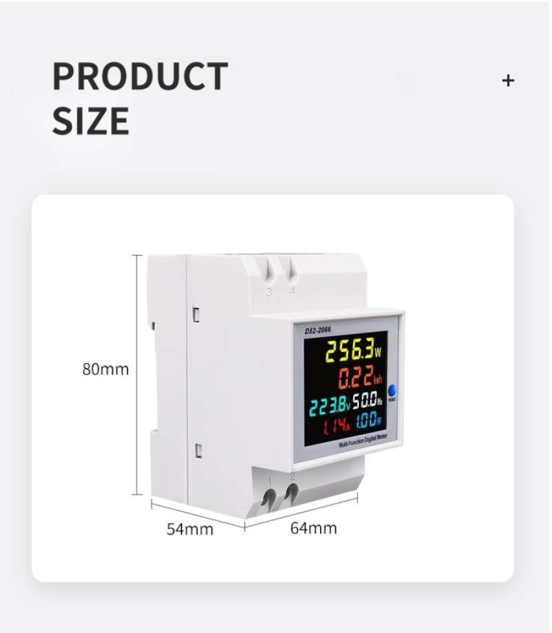 Promo MultiFunction Electricity Power Meter 220V 100A Built-in Internal ...