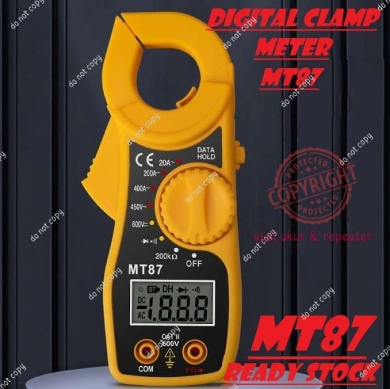 Promo Digital Clamp Meter Tang Ampere Multimeter MT-87 Kabel Tester ...