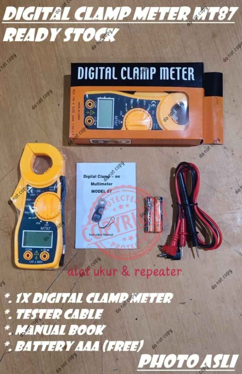 Promo Digital Clamp Meter Tang Ampere Multimeter MT-87 Kabel Tester ...