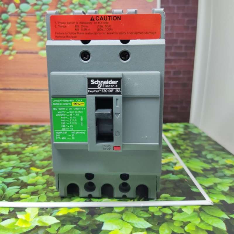 Promo mccb Schneider breaker ezc100f 25a ezc100f3025 3phase 3p 25 a tele Diskon 23% di Seller ...