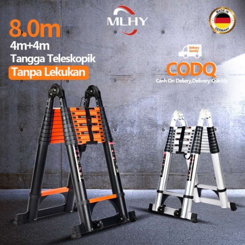 Promo Tangga Lipat Aluminium Teleskopik 8m Double Telescopic Ladder 8 ...