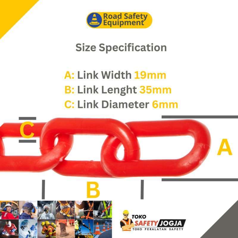 Jual Rantai Plastik Safety Id 6mm X 25 Meter - Yellow Di Seller Toko ...
