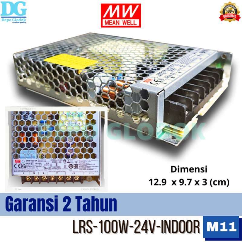 Promo TRAFO / POWER SUPPLY MEAN WELL LRS-100-24 24V MEANWELL - M11 ...